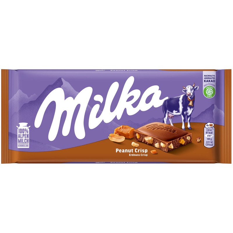 Milka Peanut Crisp Milk Chocolate - Safka Continental Goodies Auckland ...
