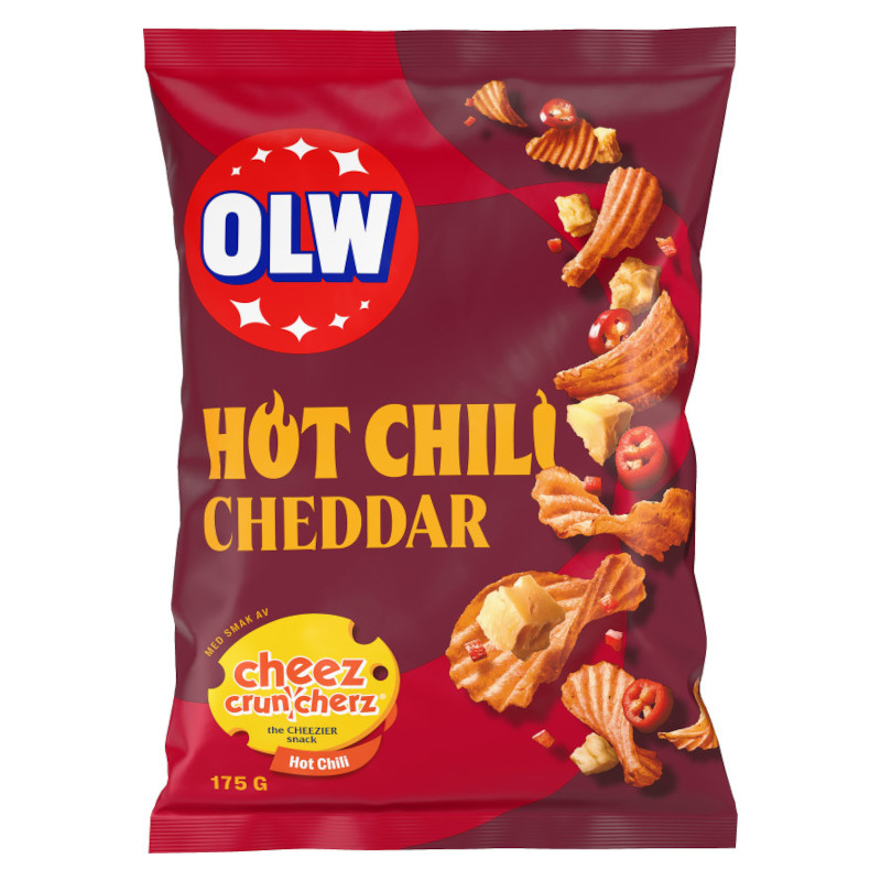 OLW Hot Chili Cheddar Chips BB 24/11/2025 - Safka Continental Goodies ...